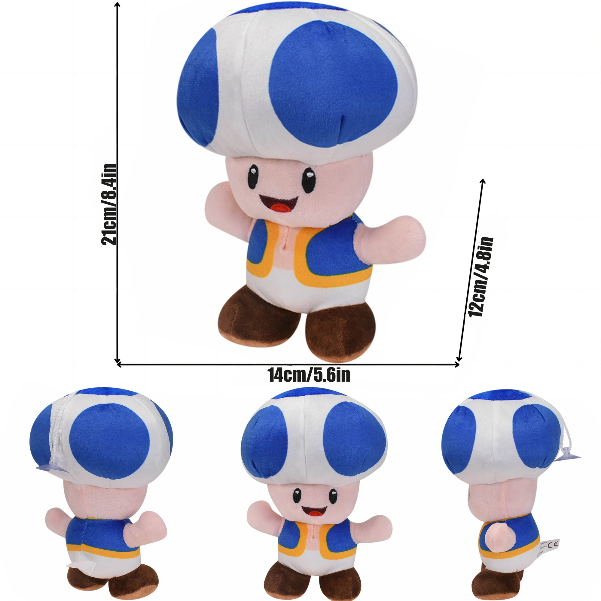 Toad Toadette Mushroom Mario Bros Plush Toys Luigi Cat Rosalina ...