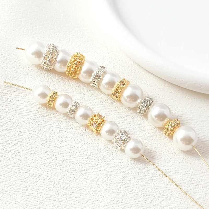 2-Pieces-18K-Copper-Clad-Gold-Clad-Silver-Inlaid-Zirconium-Large-Hole ...