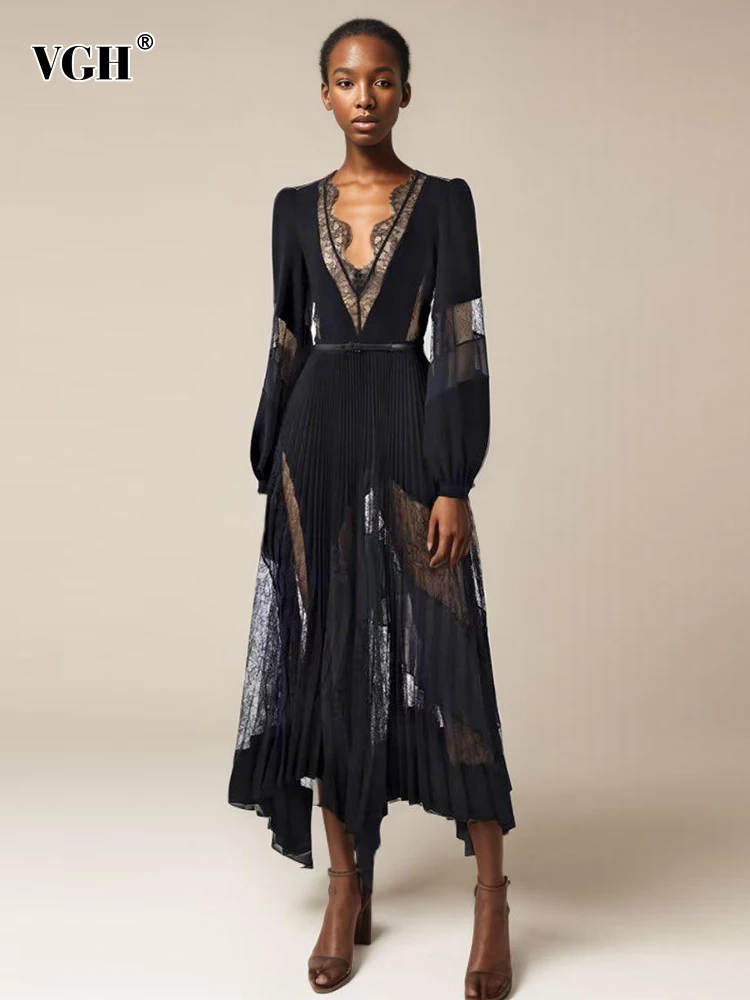 VGH-Patchwork-dantel-kat-seksi-zay-flama-elbiseler-kad-nlar-i-in-V ...