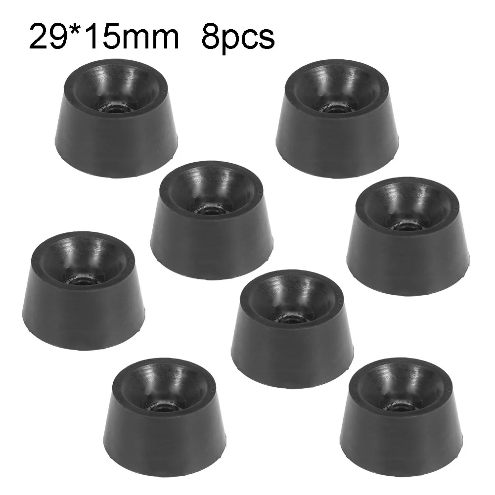 8Pcs-Black-Rubber-Foot-Pad-Chair-Floor-Protector-Non-slip-Furniture ...