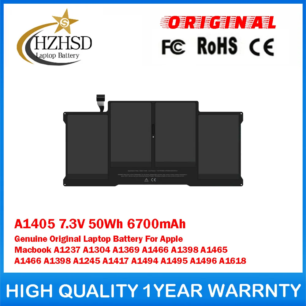 A1405 7.3V 50Wh 6700mAh Genuine Original Laptop Battery For Apple ...