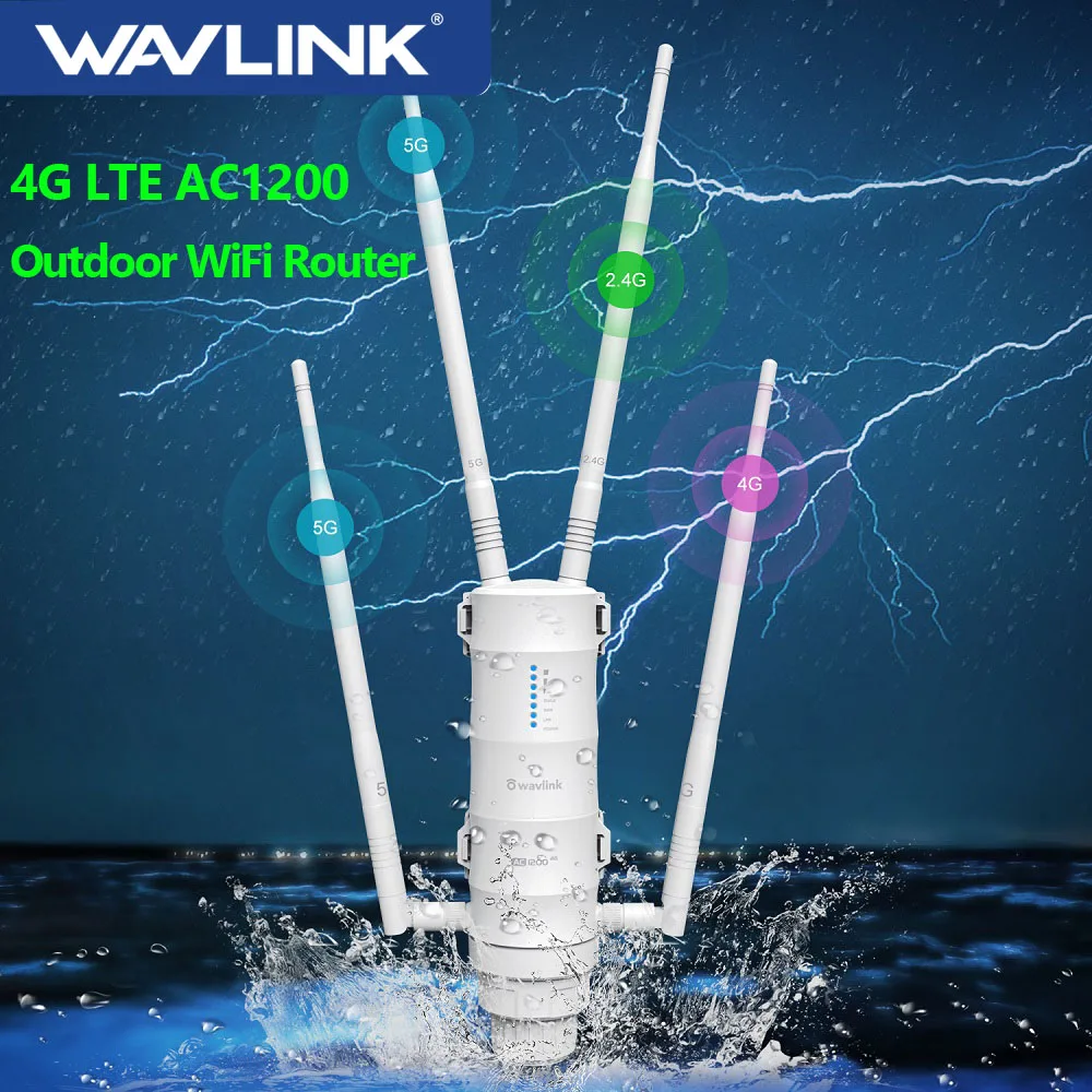 Wavlink 4g Lte Ac1200 High Power Outdoor Wi-fi Router With Sim Card ...