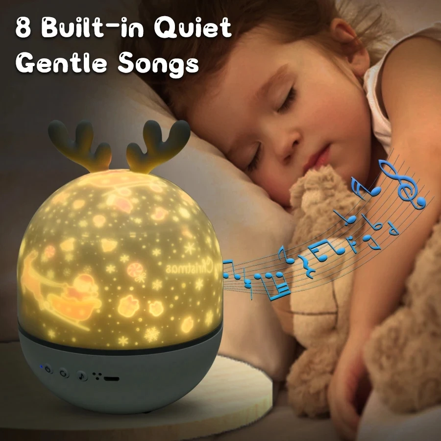 Rotating-Music-Projector-Night-Light-BT-Speaker-Baby-Lamp-LED-Night ...