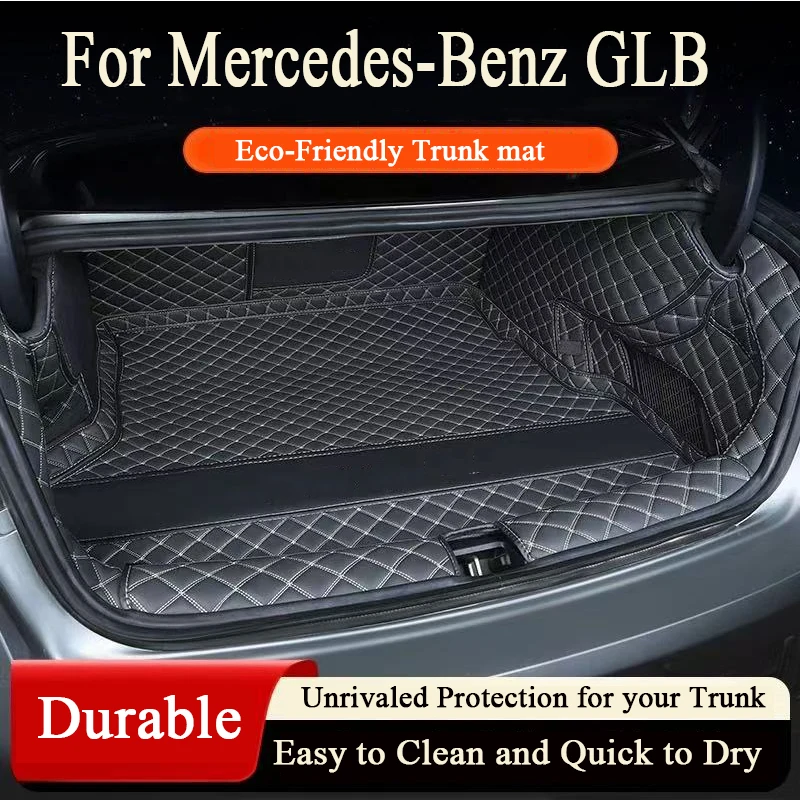 Leather Car Trunk Mat For Mercedes-Benz GLB X247 2020-2025 7 Seater ...