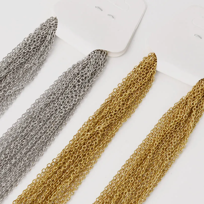 50/60cm Wholesale Stainless Steel Rolo Link Chain Necklaces For Women ...