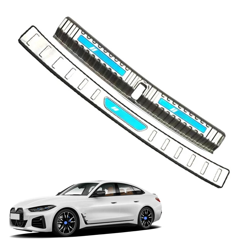 For BMW I4 G26 2022-23 Car Trunk End Trim Stainless Steel Protection ...
