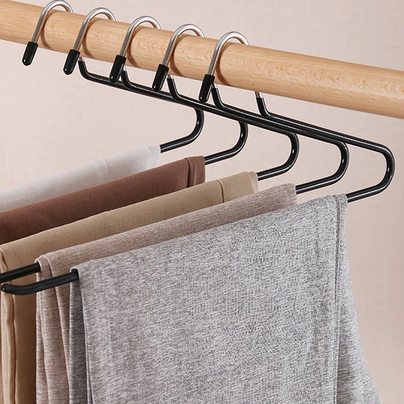 1PC-Metal-Open-end-Non-Slip-Slacks-Pant-Hangers-Trouser-Organizers-Set ...