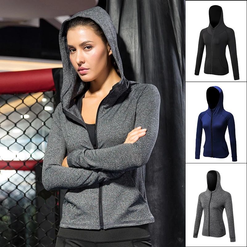 Women-Sport-Running-Jacket-Zipper-Yoga-Coat-Training-Fitness-Yoga-Sport-Running-Hoodies-Gym ...