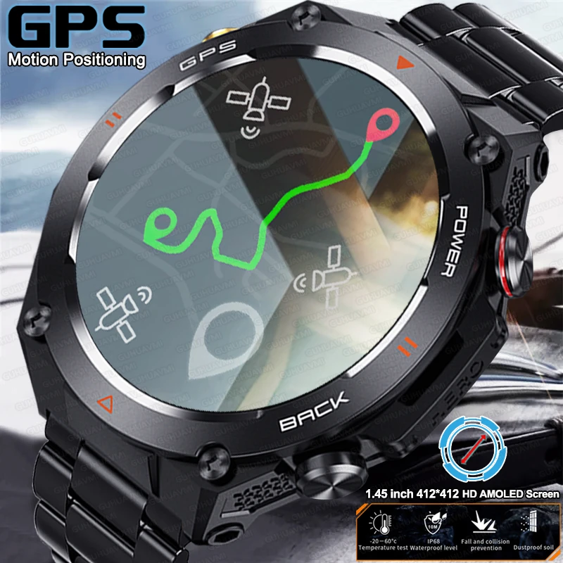 New-GPS-Smartwatch-1-45-AMOLED-Display-100-Sports-Modes-Voice-Calling ...