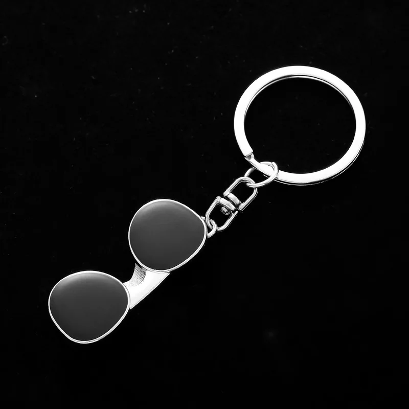 New-Metal-Glasses-Keychain-Creative-Black-Sunglasses-Car-Keychain-Bag ...