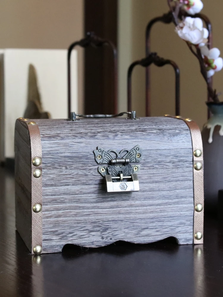 Wooden Secret Money Box Saving Paper Money High Capacity Hidden Safe ...