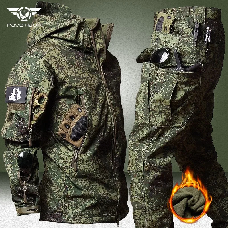 RU-Camo-Military-Waterproof-Sets-Men-Winter-Shark-Skin-Soft-Shell ...