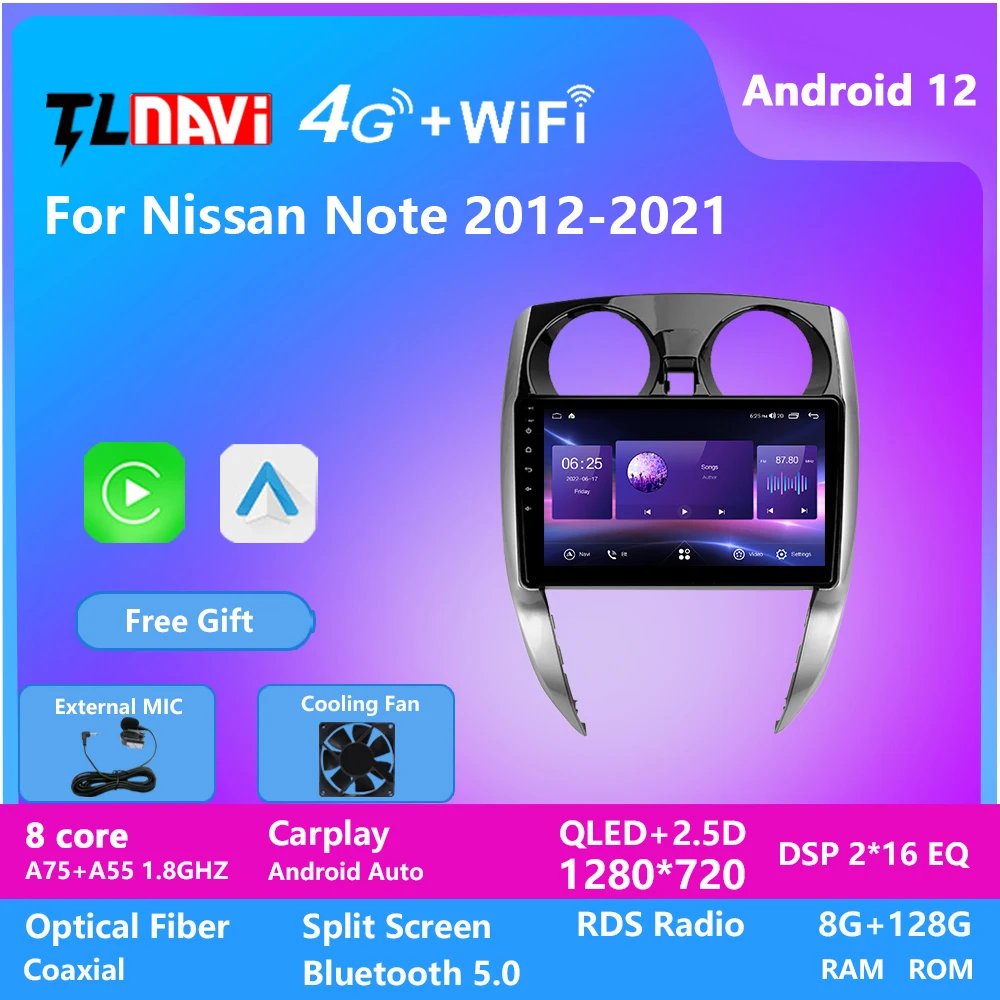 TL7 Car Radio For Nissan Note 2 E12 2012 - 2021 Multimedia Video Player ...