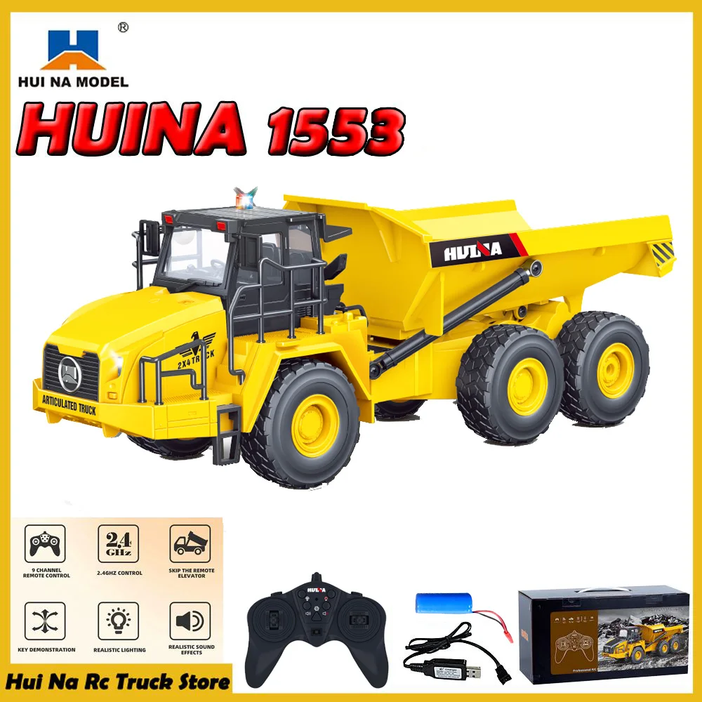 HUINA-1-16-RC-Remote-Control-Truck-Dumper-Excavator-Caterpillar-1553 ...