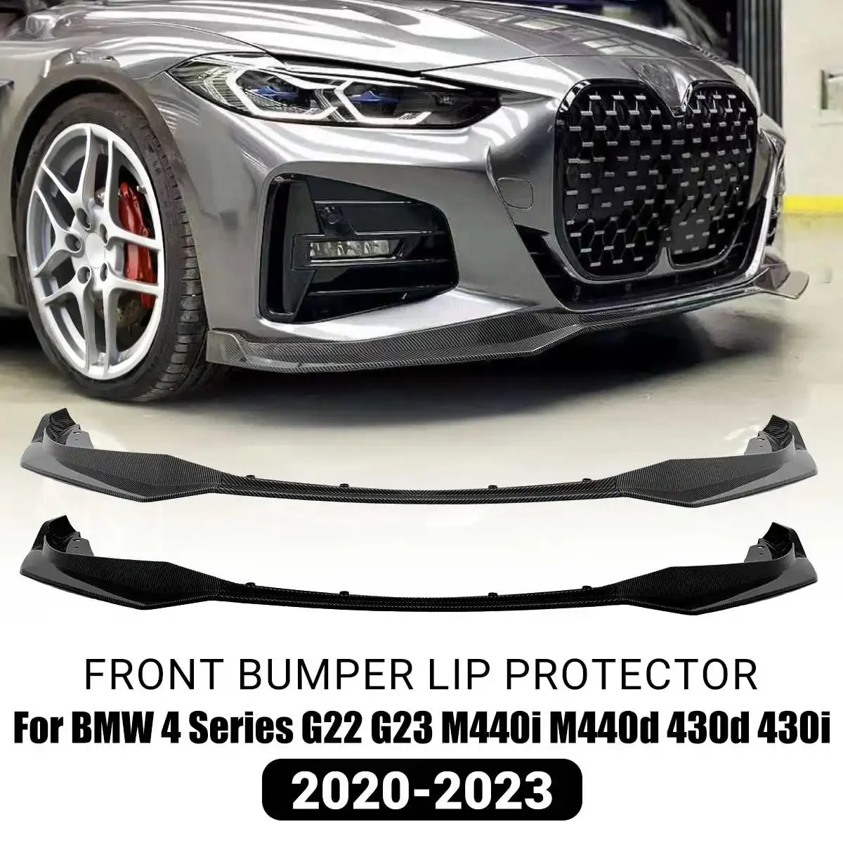 Car-Front-Bumper-Splitter-Lip-For-BMW-4-Series-G22-G23-M440i-M440d-430d ...