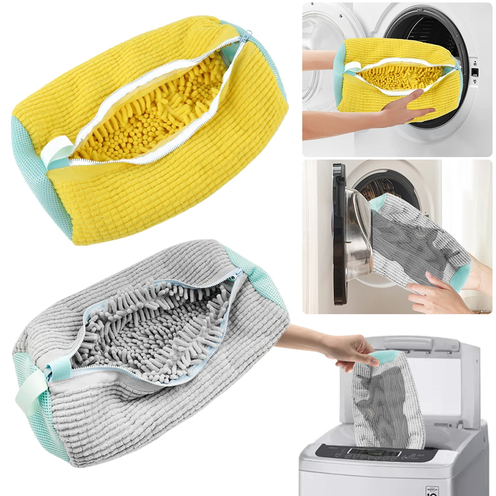 Trainers-Laundry-Net-with-Zip-Washing-Shoes-Bag-Fluffy-Fibers-Polyester ...