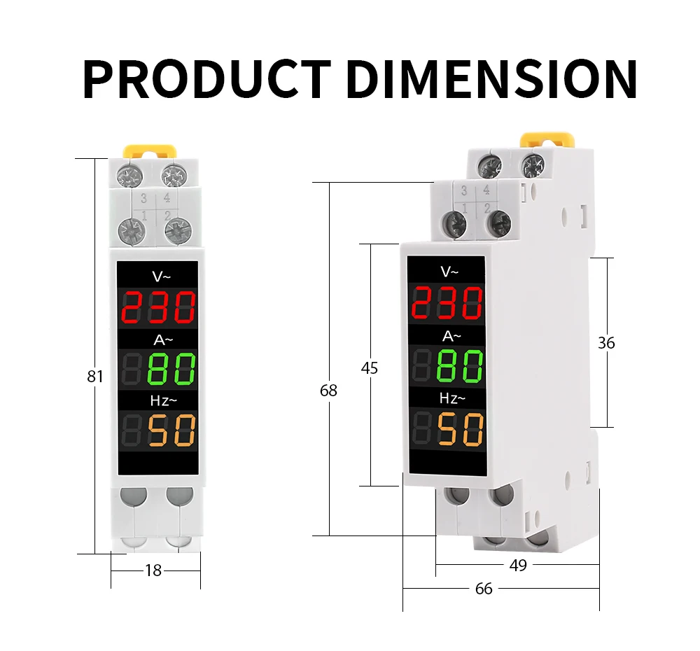 1x Digital Voltmeter Ammeter Hz (with Transformer)
