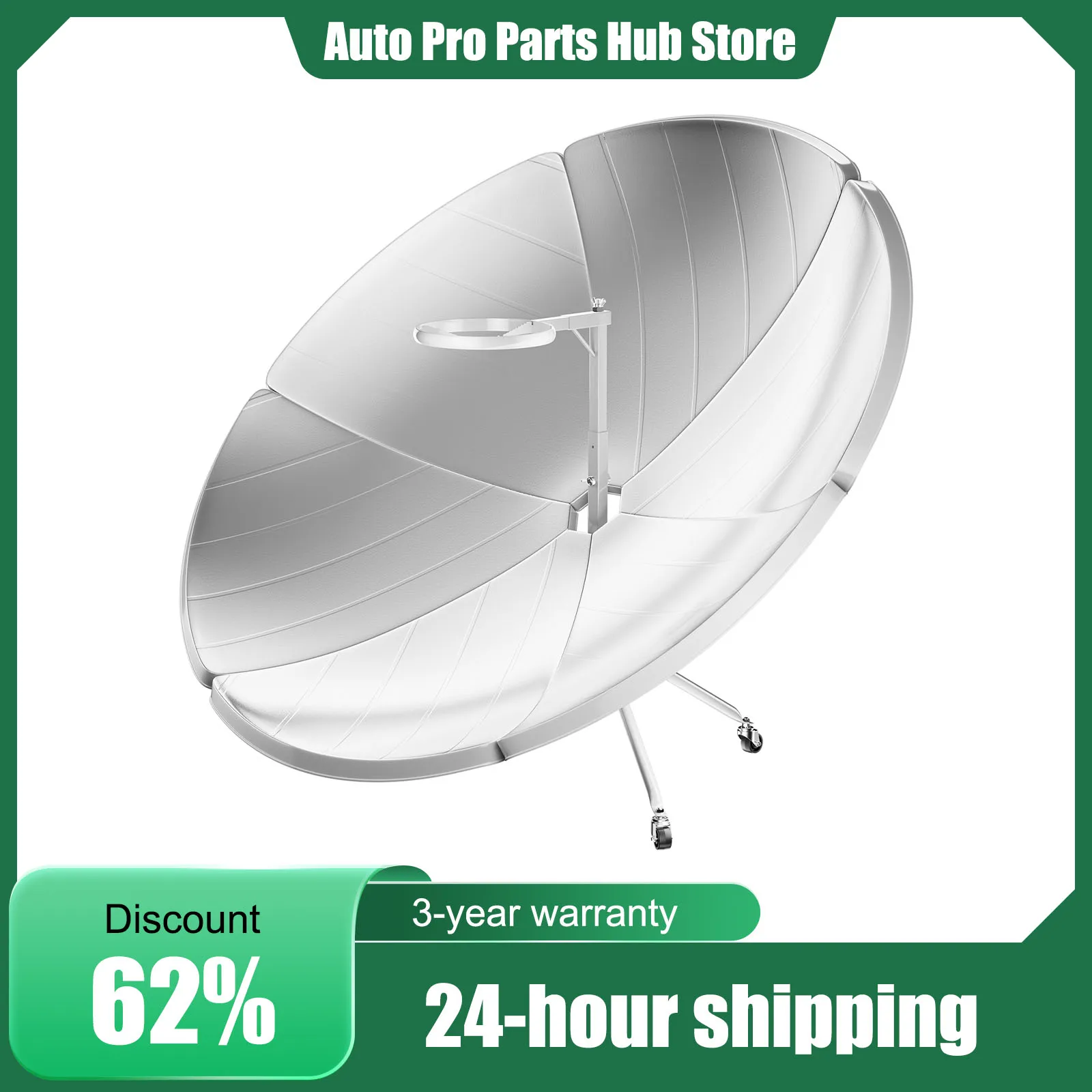 1800W Portable Solar Cooker, Parabolic Sun Oven, Outdoor Camping BBQ ...