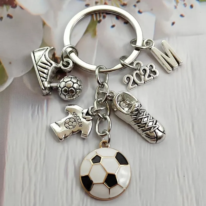 New-Fashion-A-Z-Letter-Men-s-Metal-Keychain-Fashion-Football-Keychain ...