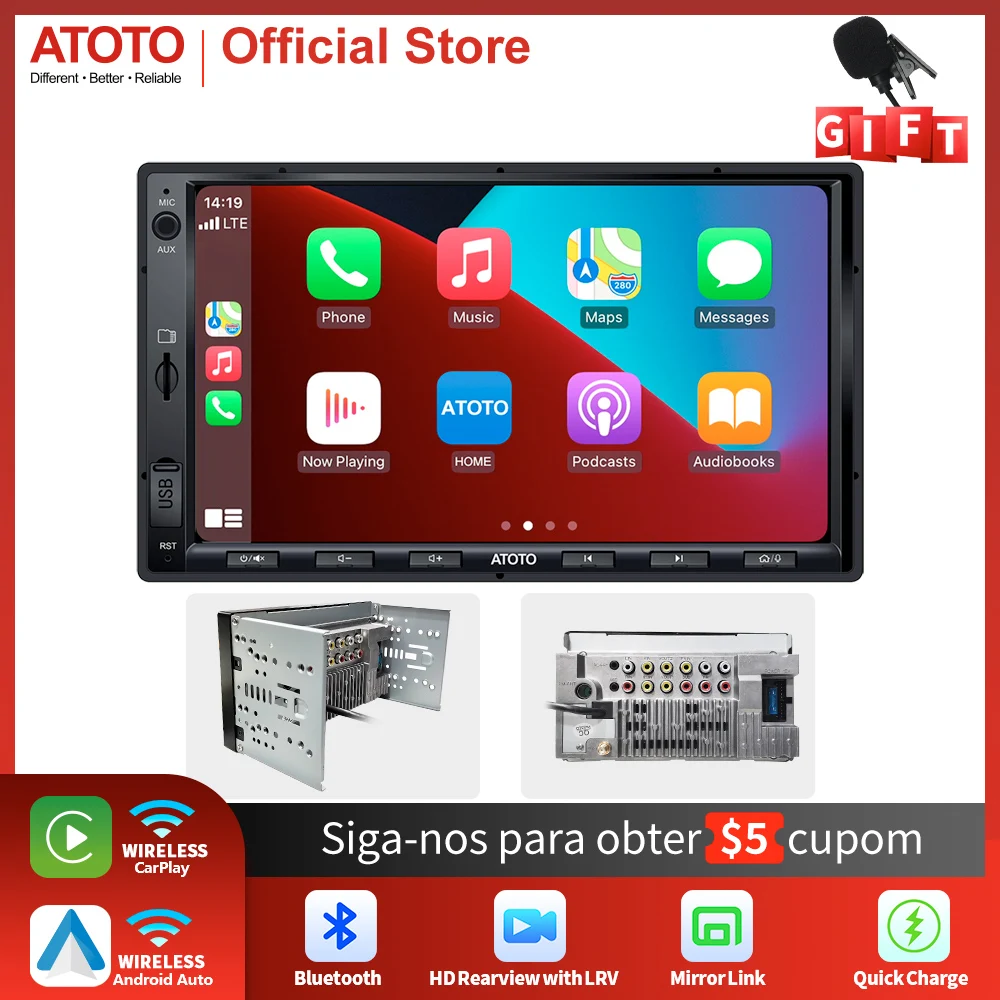 ATOTO-R-dio-de-Carro-Universal-F7-WE-7-Polegada-Double-Din-CarPlay-Sem ...