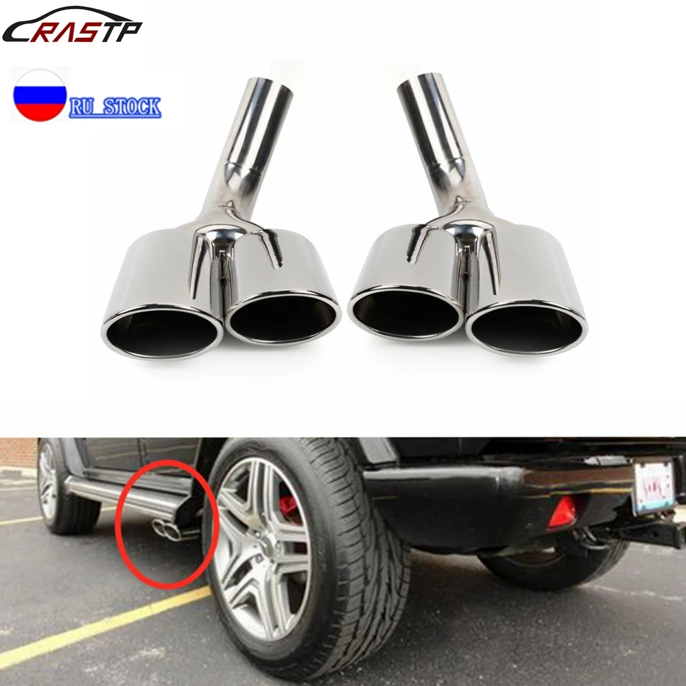 1-Pair-Car-Styling-Exhaust-Pipe-Tip-Muffler-Stainless-Steel-Trim-Tail ...