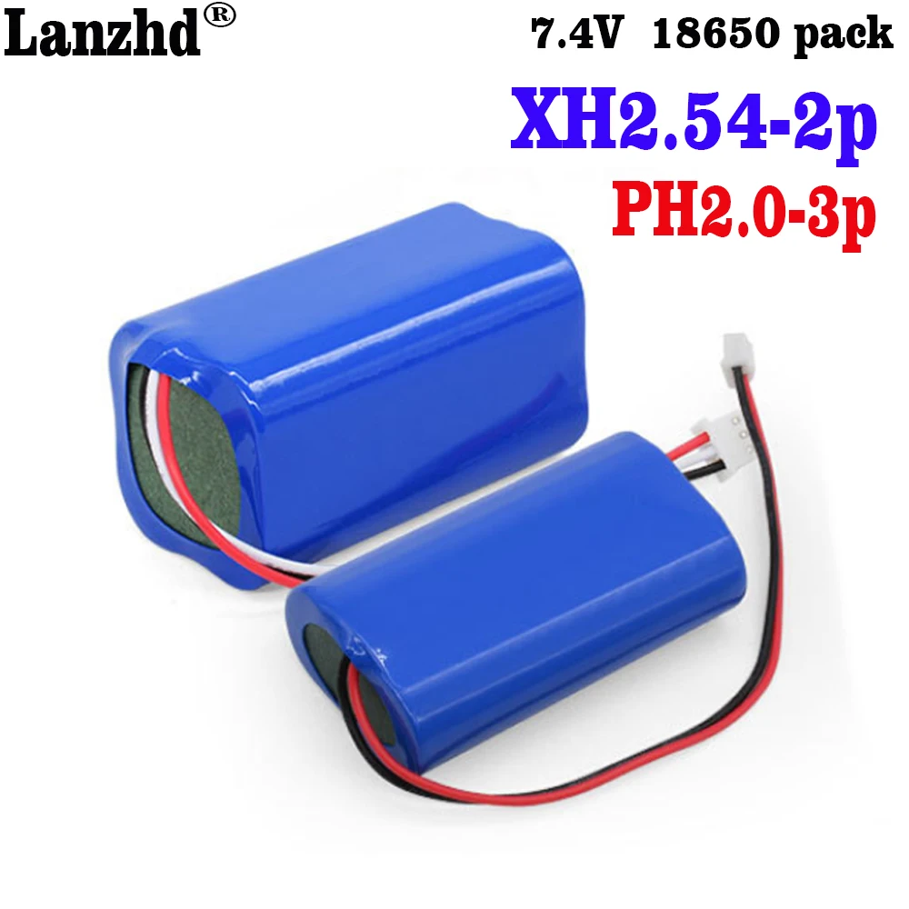 2S2P-18650-battery-pack-7-4V-18650-battery-welding-6000mAh-with-XH2-54 ...