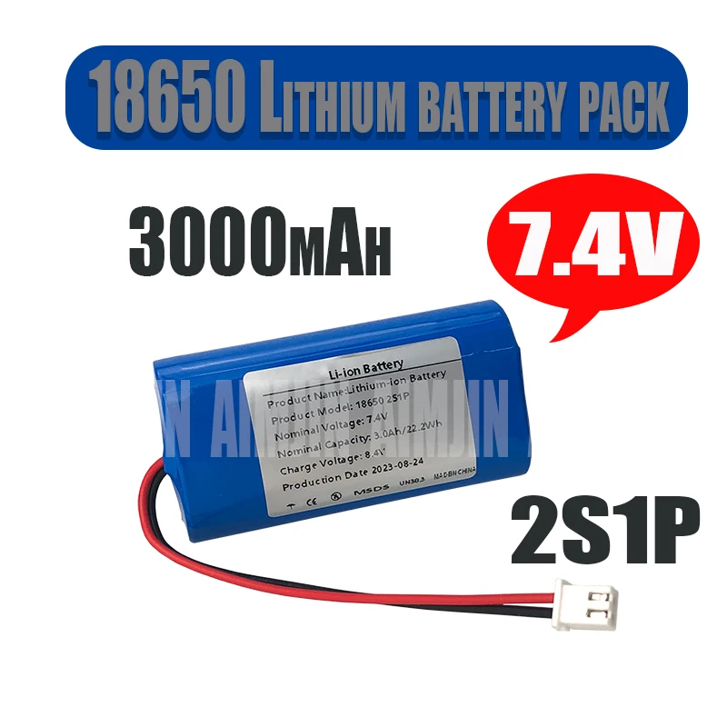 High-Capacity-2S1P-XH2-54-2P-Plug-Lithium-Battery-Pack-7-4V-3000mAh ...