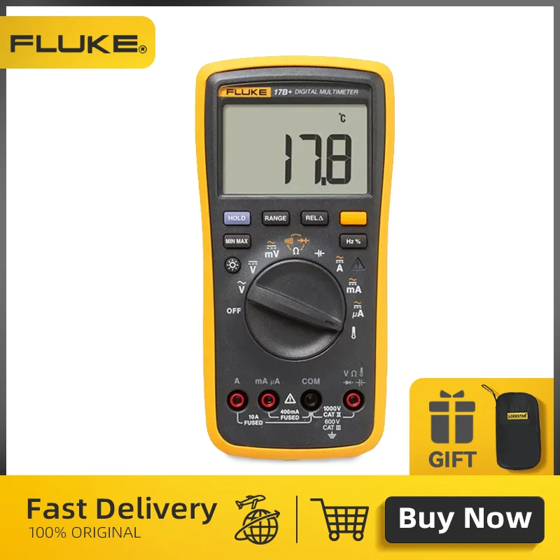 FLUKE Digital Multimeter F15B+ F17B+ F18B+ F12E+ F101 F107 MAX KIT High Precision Auto Repair ...