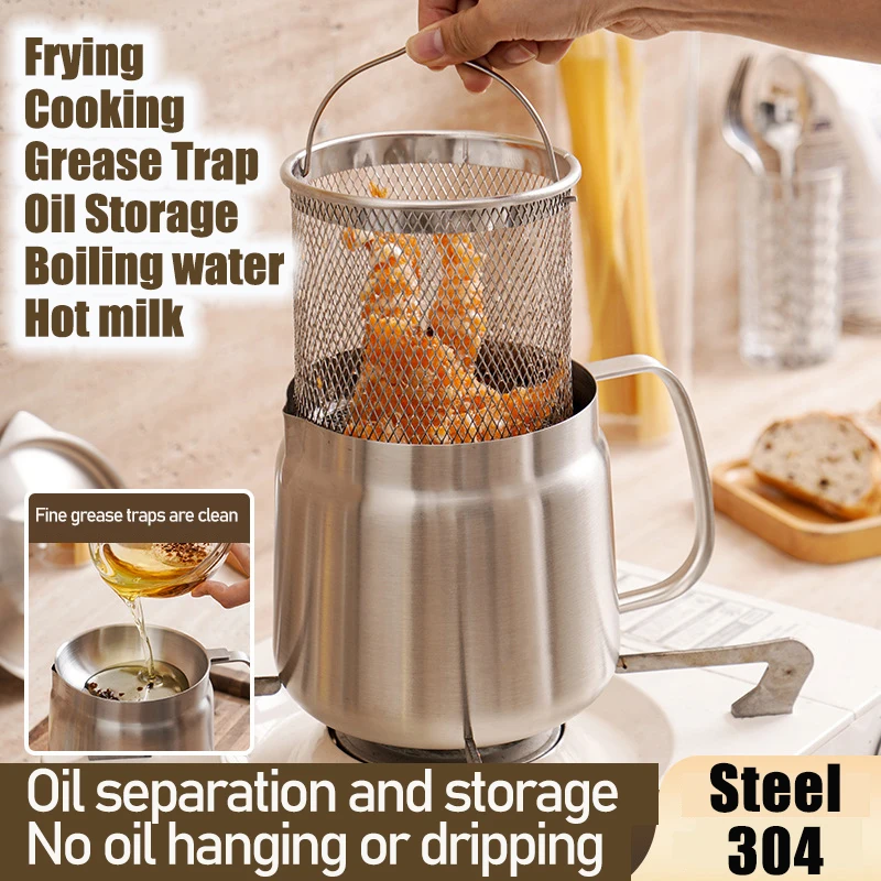 Stainless-Steel-Oil-Filter-Pot-Kitchen-Oil-Separator-Fine-Mesh-Strainer ...