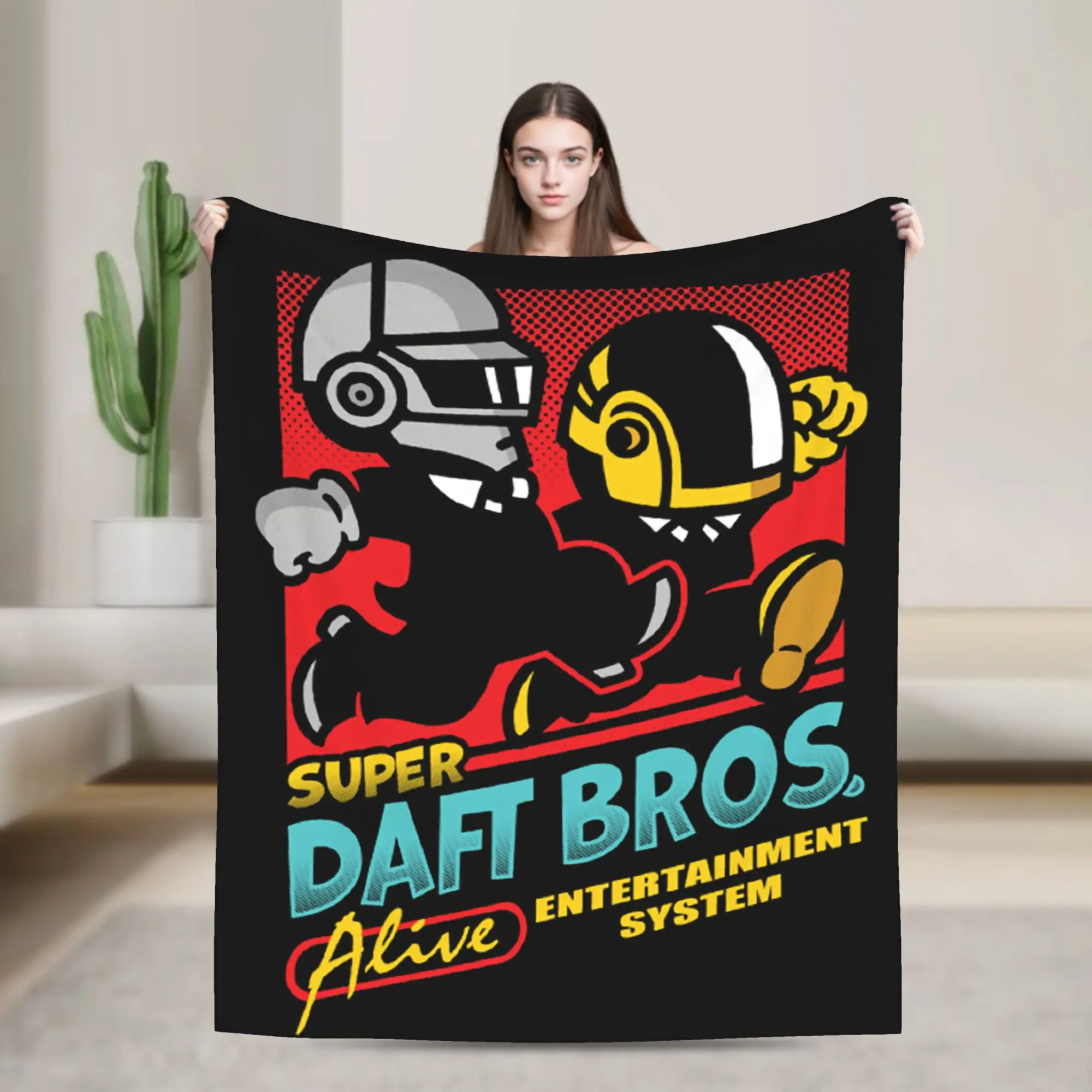 Mantas de lana Super Daft Bros Daft Punk, divertidas mantas para el ...