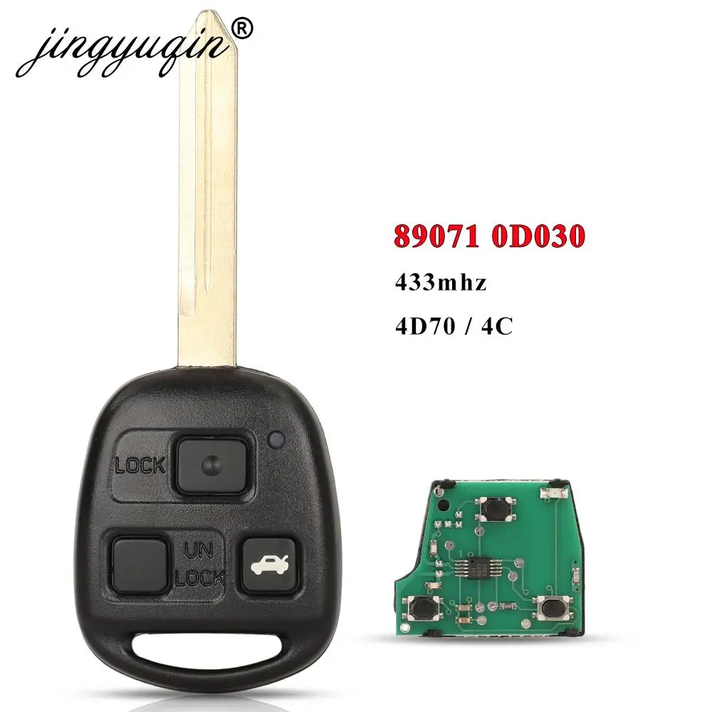Jingyuqin 433MHz 4D70/ 4C puce 89071-0D030 2/3 boutons télécommande ...