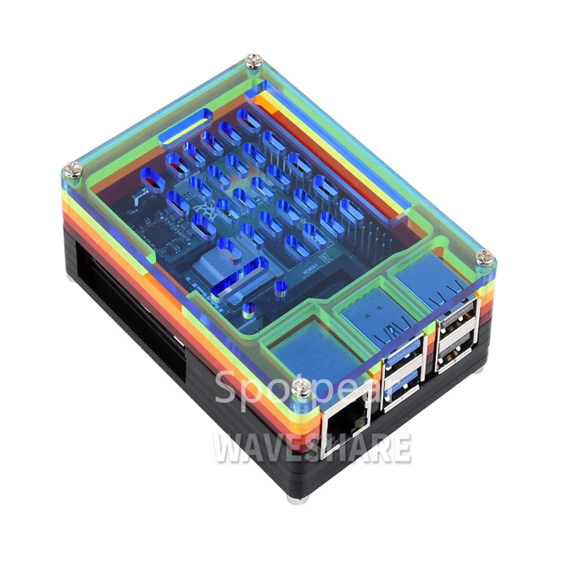 Raspberry-Pi-5-Acrylic-Color-Transparent-Case-Compatible-with-Official ...