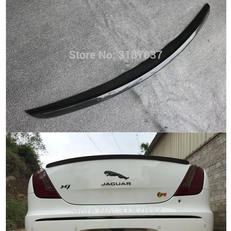 For Jaguar XJ 2011-2017 Car Styling Carbon Fiber Rear Roof Spoiler Wing ...