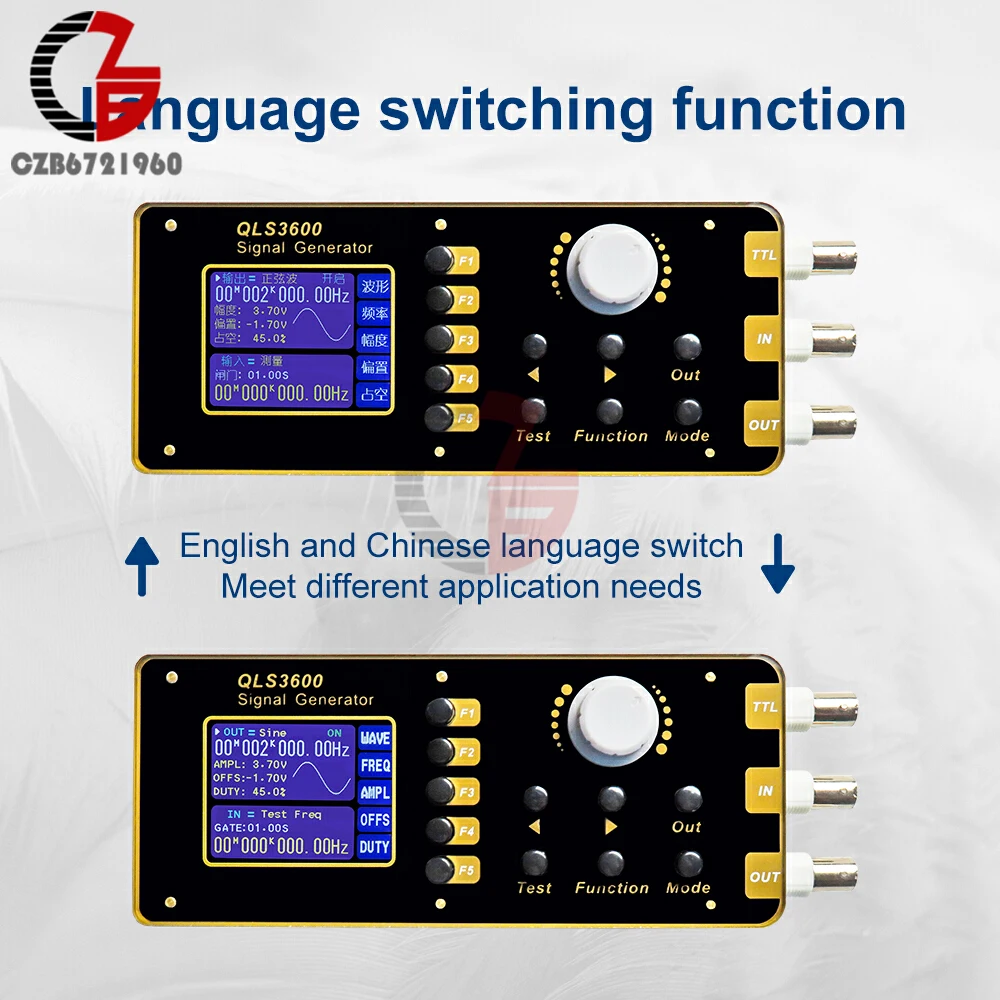 2.4-inch TFT Display Arbitrary Wave FM Tester DC 5V DDS Function Signal ...