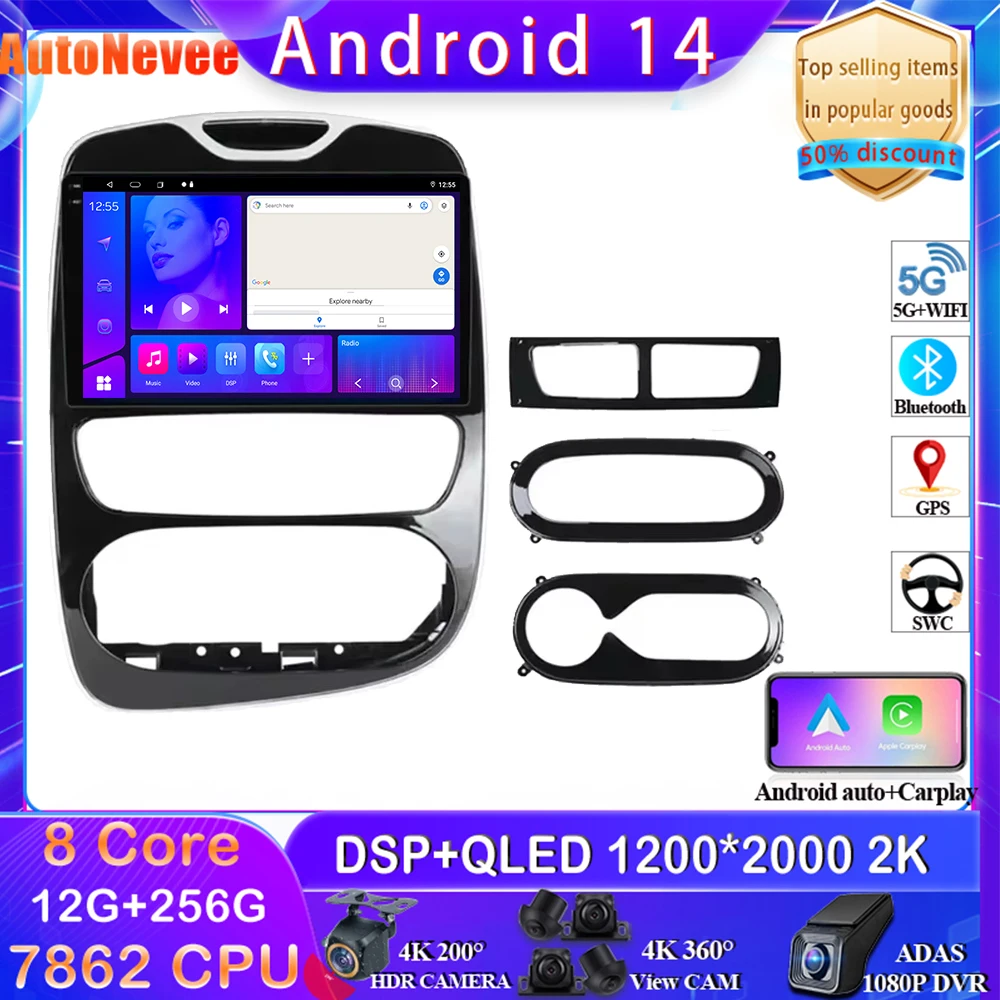 Android-Auto-For-RENAULT-Clio-4-BH98-KH98-2012-2019-Carplay-Autoradio ...