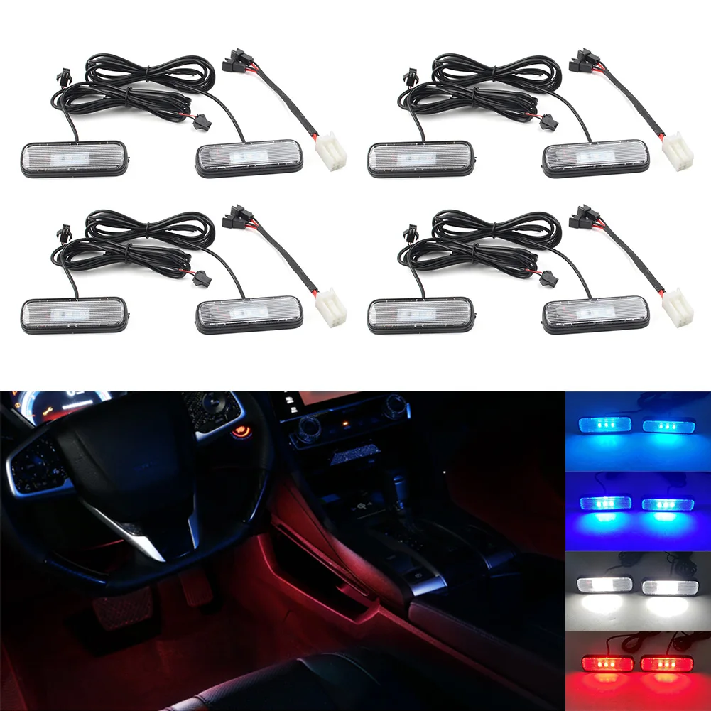 2Pcs-Car-LED-Interior-Ambient-Lights-For-Honda-10th-Civic-2016-2017 ...