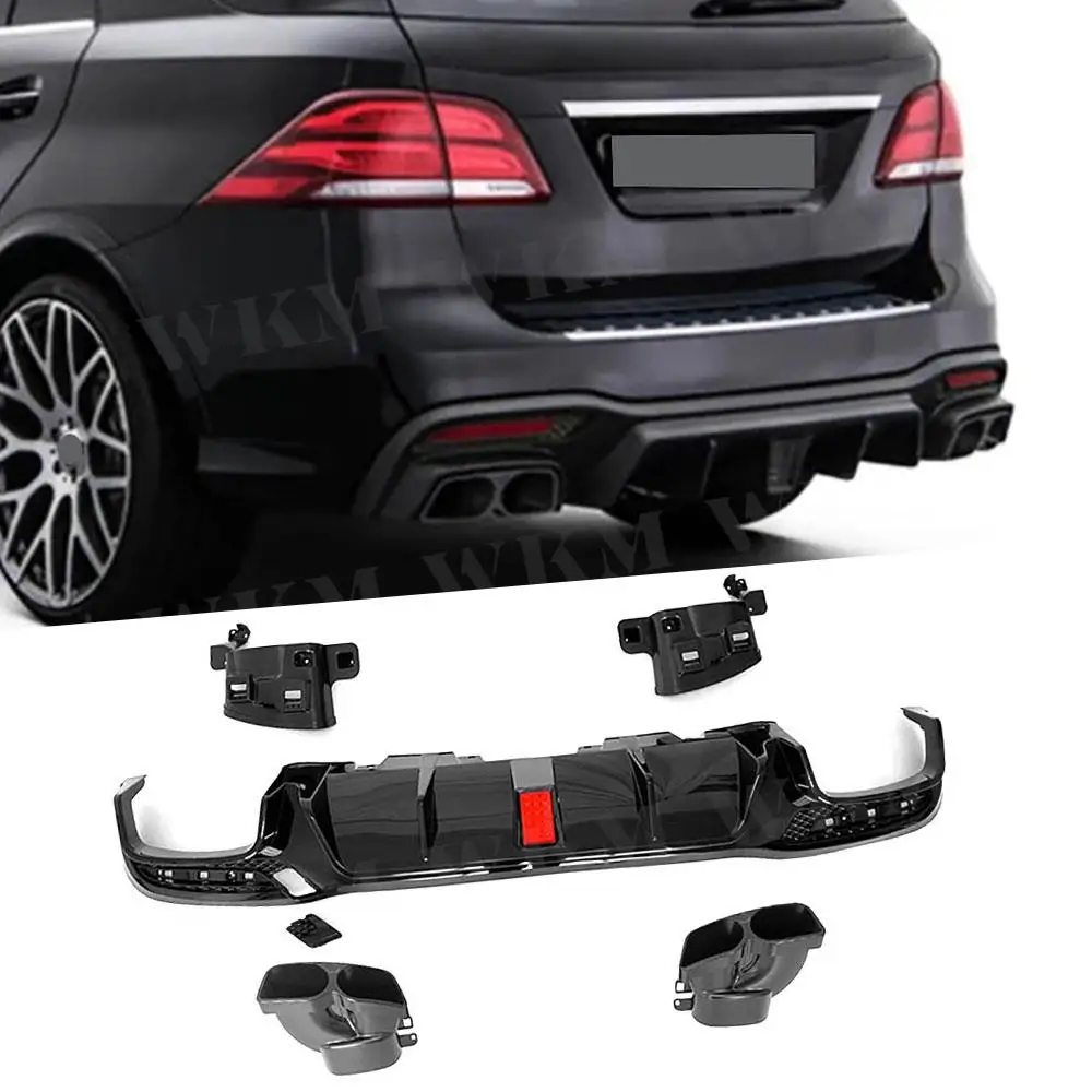 ABS Rear Bumper Lip Diffuser for Benz GLE GLS Class W166 X166 GLE 450 ...