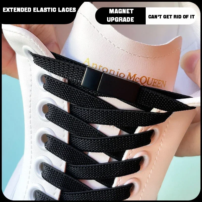 Magnetic-Buckle-No-Tie-Shoe-Laces-No-Tie-Widen-Stretch-Lazy-Shoelace ...