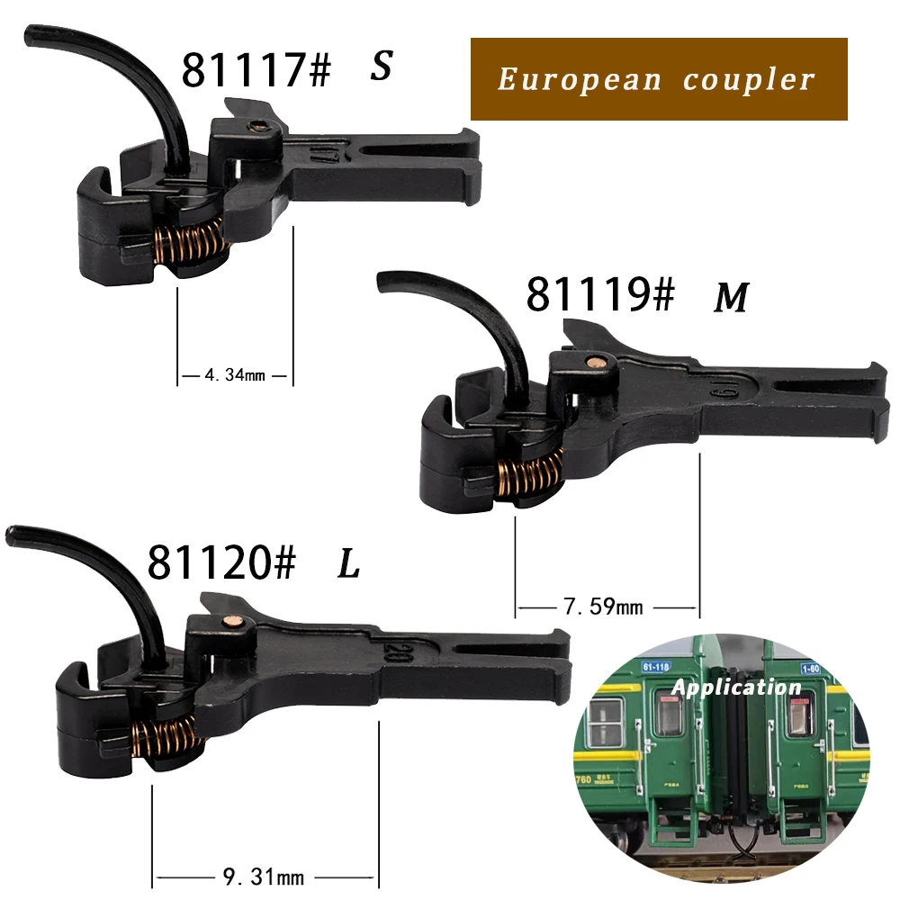 5pcs/lot 1:87 Ho Scale Railway Train Plastic Coupler Suitable European ...