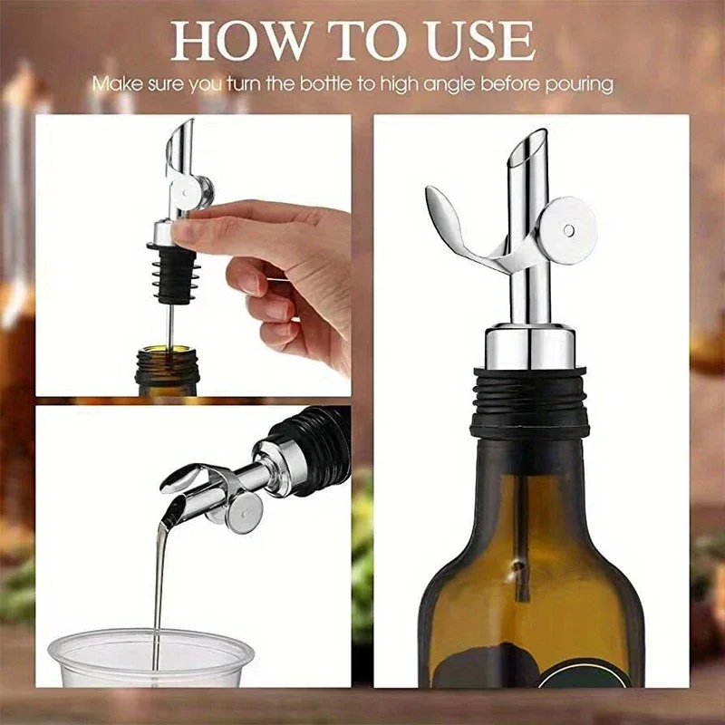 1PC-304-Stainless-Steel-Olive-Oil-Stopper-Cap-Dispenser-Spout-Sauce ...