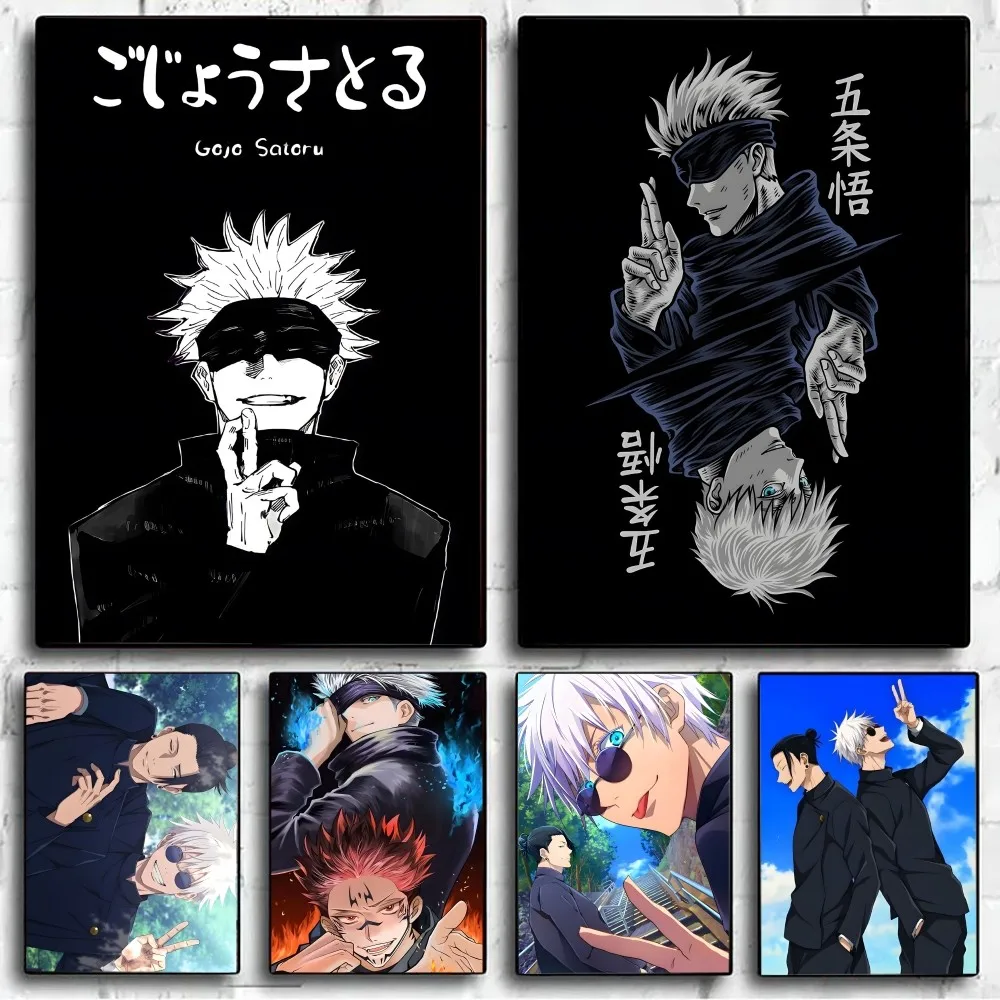 Satoru-Gojo-Jujutsu-Kaisen-Poster-yok-er-eveli-Poster-Kraft-Club-Bar-ka ...