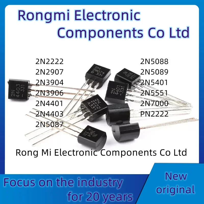 50-Buah-Lot-2N2222-2N2907-2N3904-2N3906-2N4401-2N4403-2N5087-2N5088 ...
