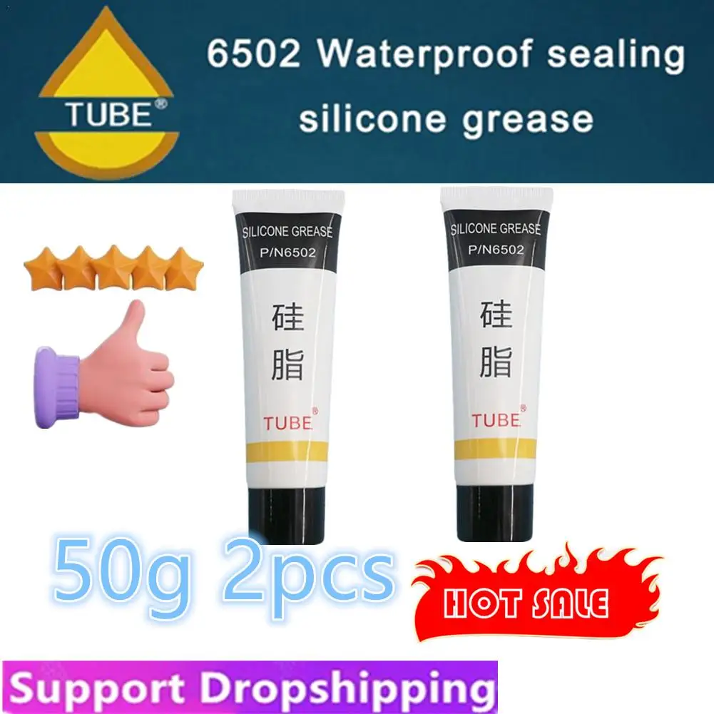 2pcs 50g Silicone Grease O Lubricant Waterproof Sealing Glue For ...