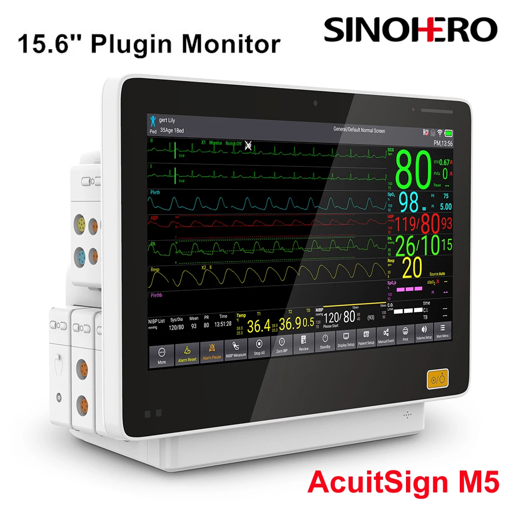 Sinohero AcuitSign M5 15,6 "Módulo Monitor de Sinais Vitais Monitor ...