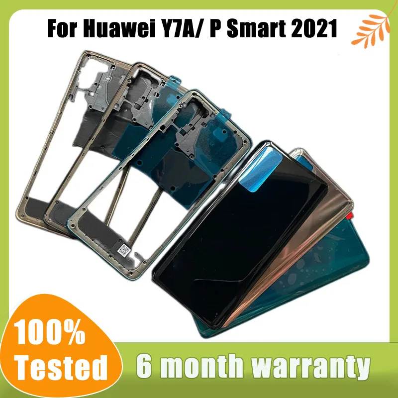 For-Huawei-Y7A-Middle-Frame-Front-Bezel-Lcd-Holder-Metal-Chassis-Back ...