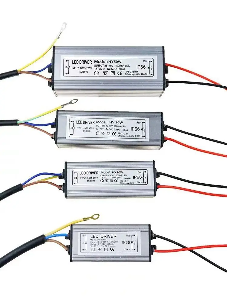 ED 드라이버 전원 공급 장치 투광 조명, LED 드라이버 조명 변압기, IP66 방수 어댑터, 10W, 20W, 30W ...