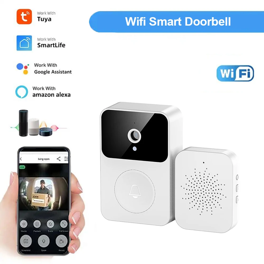 WiFi Doorbell Video Tuya Doorbell AC Power USB Battery Type Smart Life ...