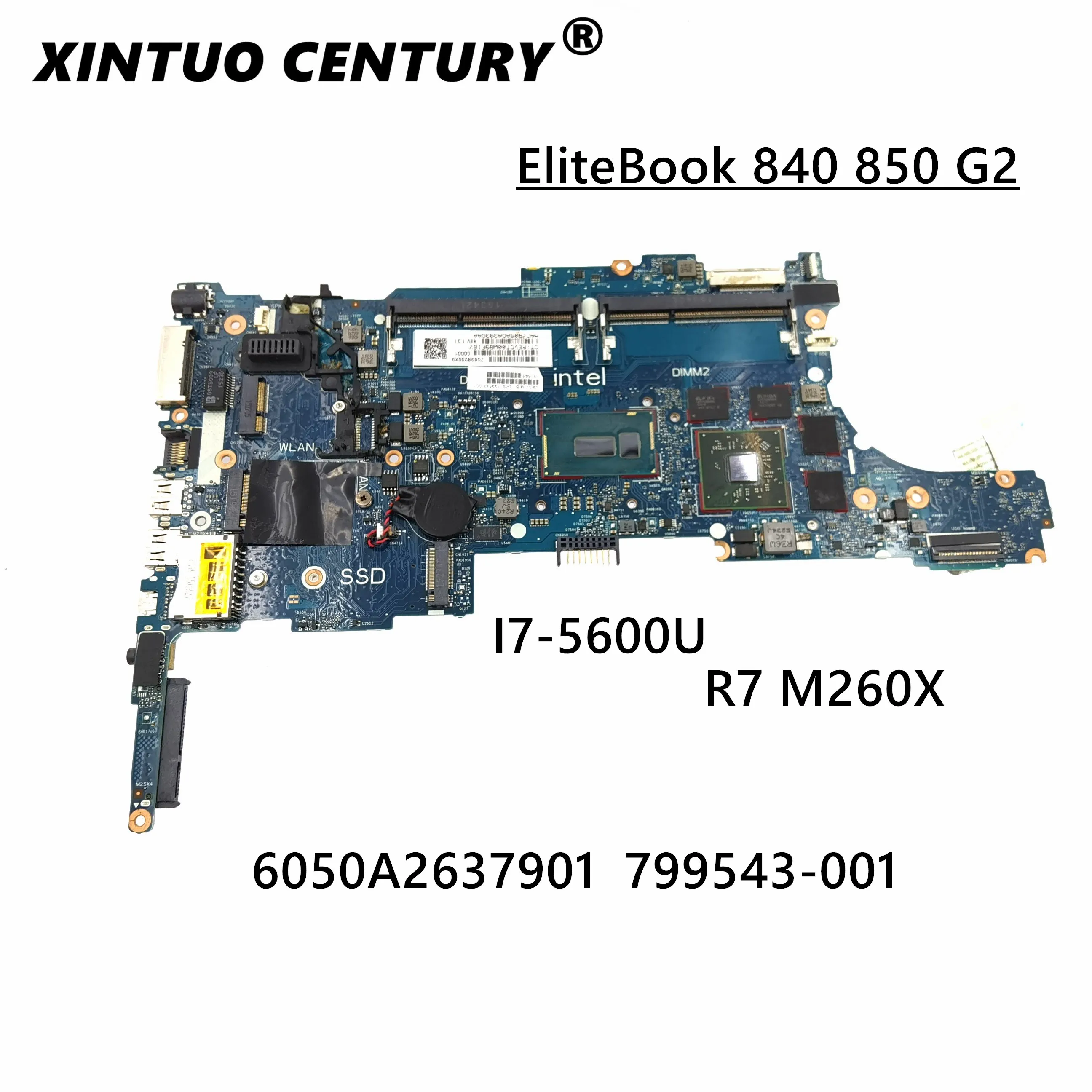 6050A2637901-MB-A02 motherboard for HP 840 850 G2 laptop motherboard ...