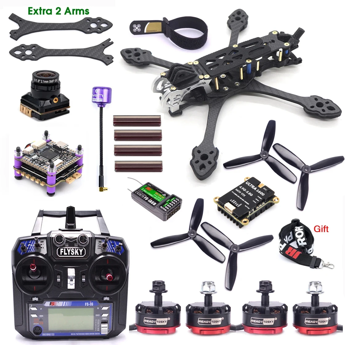 MARK5-5inch-225mm-3K-Carbon-Fiber-Frame-F4-FC-2205-2300KV-Motor-60A ...