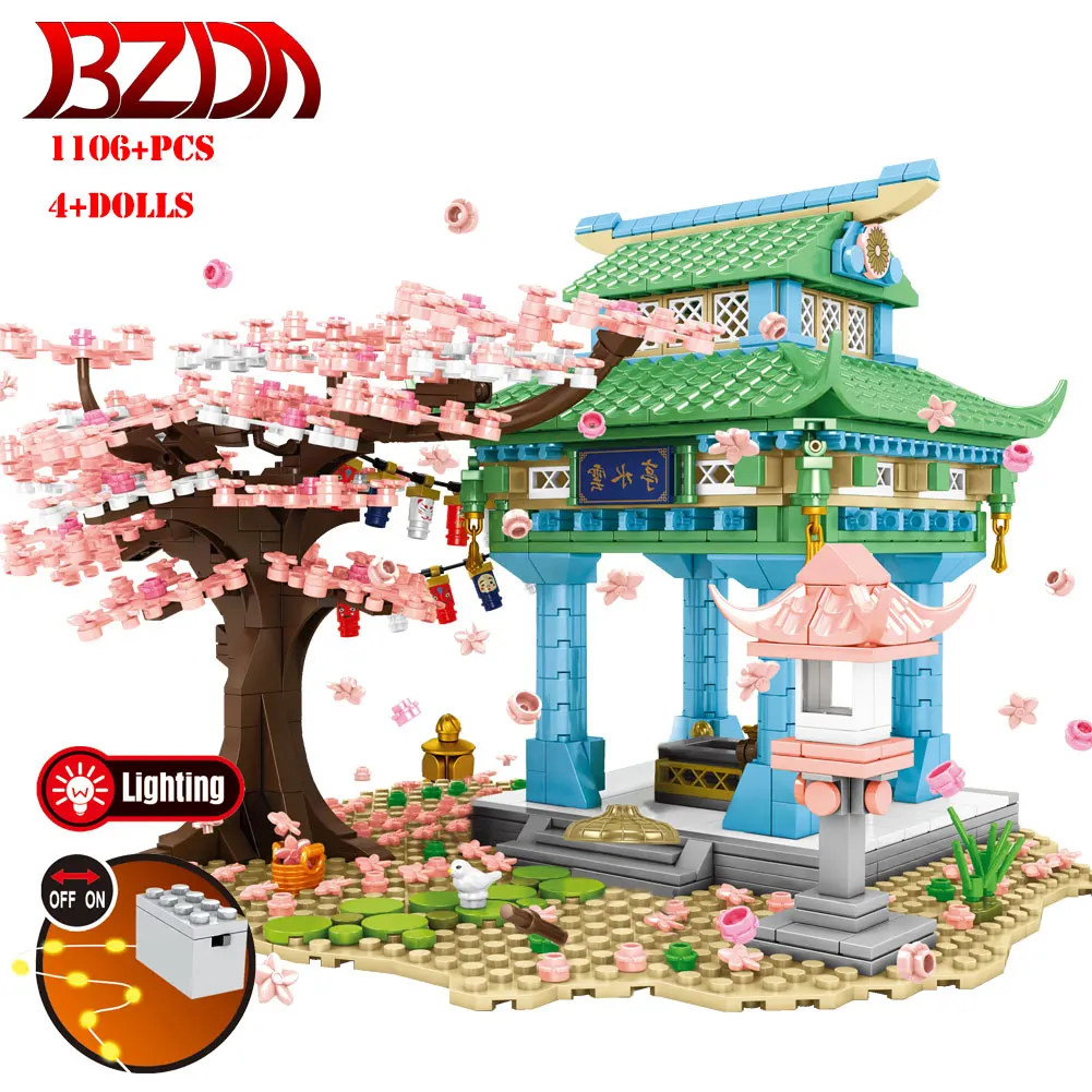 Sembo Block Cherry Blossom | Cherry Blossom Tree Brick | Blossom ...